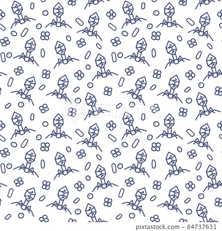 Virus and bacteria line vector doodle simple... - Stock Illustration ...