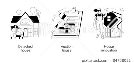 Buy family home abstract concept vector... - Stock Illustration ...