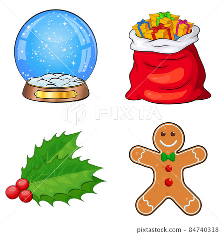 Christmas symbols collection. Big set of xmas... - Stock Illustration ...