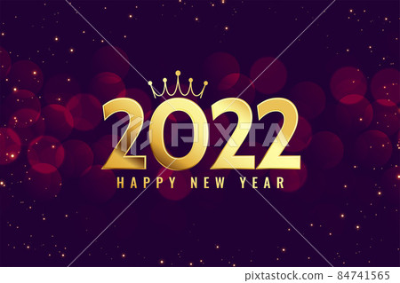 happy new year 2022 celebration golden card... - Stock Illustration ...