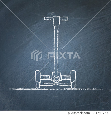 Balancing scooter sketch on chalkboard - Stock Illustration [84741733 ...