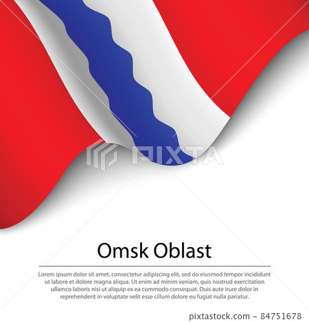 Waving flag of Omsk Oblast is a region of... - Stock Illustration ...