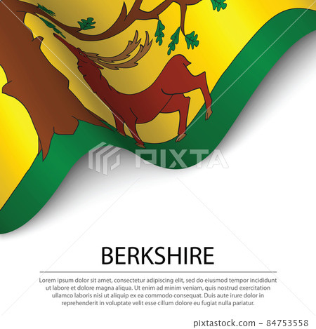 Waving flag of Berkshire is a county of England... - Stock Illustration ...