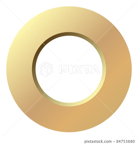 Flat metal washer. Realistic plain disk. Top view-插圖素材 [84753880] - PIXTA圖庫