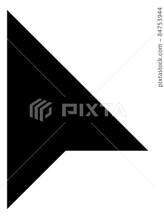 Sharp triangle arrowhead icon. Black web pointer - Stock Illustration ...