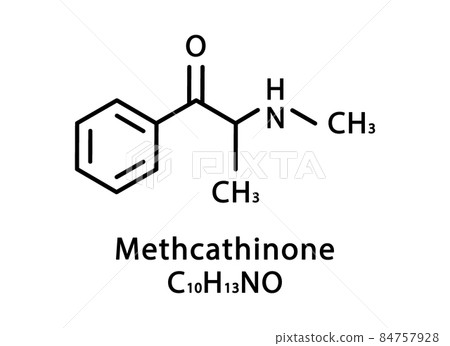 Methcathinone molecular structure. Ephedrone... - Stock Illustration ...