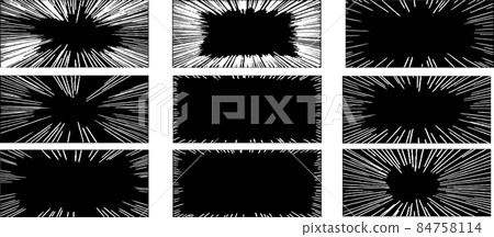 Horizontal rectangular concentrated line... - Stock Illustration ...