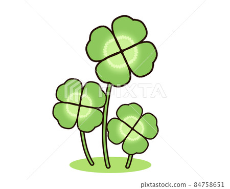 Cute four leaf clover - Stock Illustration [84758651] - PIXTA