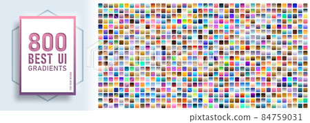 Mega set with 800 UI gradient color swatches.... - Stock Illustration ...