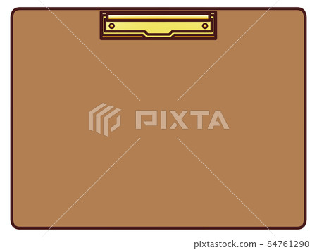 Brown clipboard illustration material sideways - Stock Illustration ...
