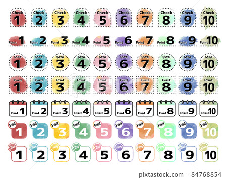 Numeric icon set - Stock Illustration [84768854] - PIXTA