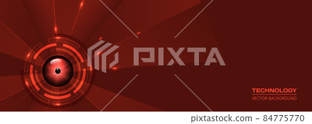 Red technology wide banner with circuit board.... - Stock Illustration ...