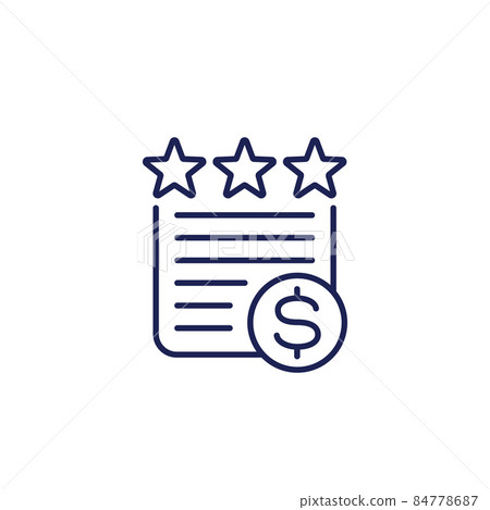 credit rating, score line icon - Stock Illustration [84778687] - PIXTA