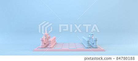 Chess board Side view 3D - Stock Illustration [84780188] - PIXTA