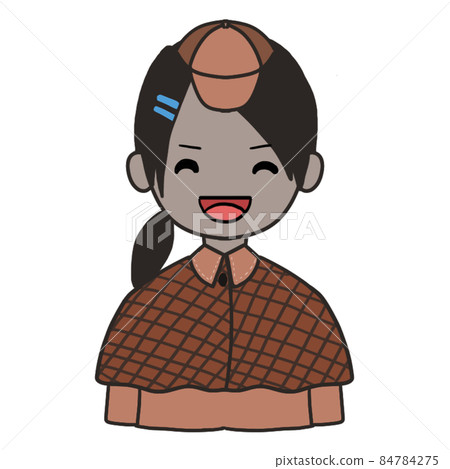 Young detective with a front-facing smile... - Stock Illustration ...