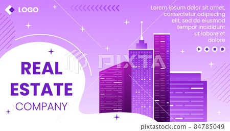 Real Estate Investment Post Template Flat...-插圖素材 [84785049] - PIXTA圖庫