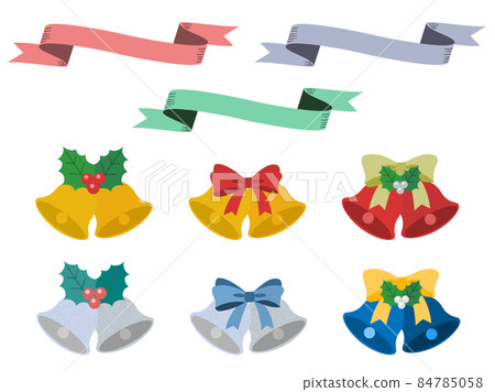 Christmas bell ribbon material - Stock Illustration [84785058] - PIXTA