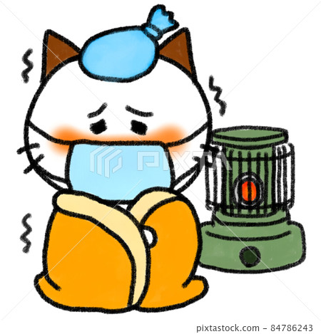 Cat catching a cold - Stock Illustration [84786243] - PIXTA