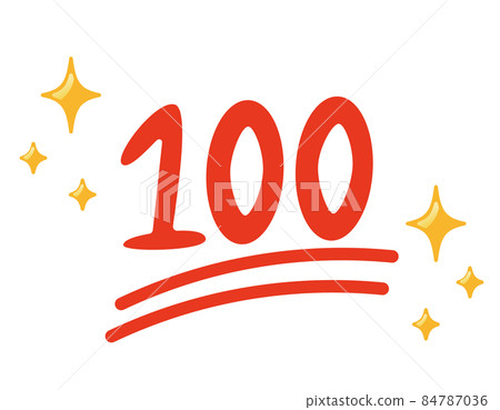 100 points perfect score - Stock Illustration [84787036] - PIXTA