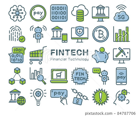 FINTECH icon set - Stock Illustration [84787706] - PIXTA