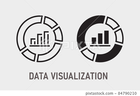Data visualization vector icon. Black... - Stock Illustration [84790210 ...