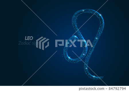 Abstract futuristic image of leo zodiac sign....-插圖素材 [84792794] - PIXTA圖庫