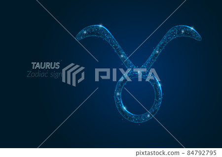 Abstract futuristic image of Taurus zodiac... - Stock Illustration ...