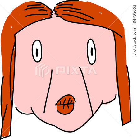 Ragged human face Unique hand-painted - Stock Illustration [84798053 ...