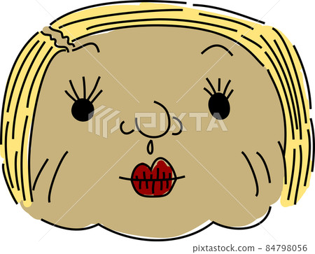 Ragged human face Unique hand-painted - Stock Illustration [84798056 ...