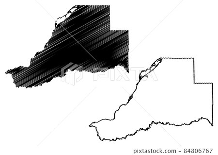 Mason County, Illinois (U.S. county, United... - Stock Illustration ...