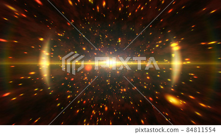 Radiant particle effect yellow - Stock Illustration [84811554] - PIXTA
