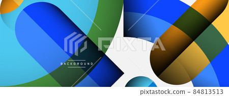 Trendy shapes, color minimal design... - Stock Illustration [84813513 ...