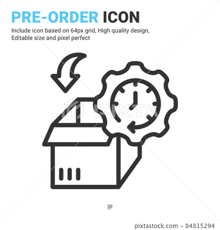 Pre-order icon vector illustration logo... - Stock Illustration ...