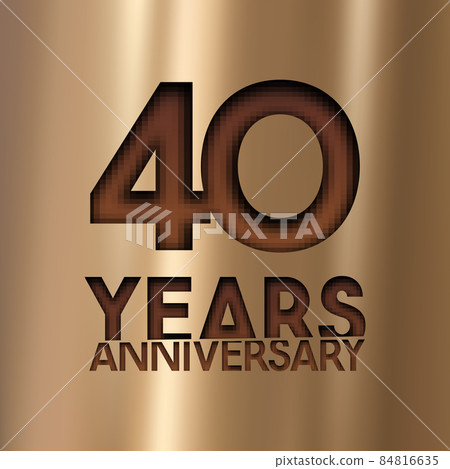 40 years anniversary celebration vector icon,... - Stock Illustration ...