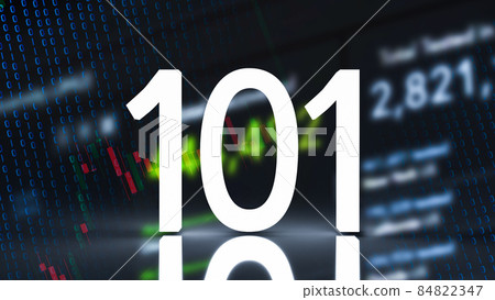 The 101 number glow in the dark on business... - Stock Illustration ...
