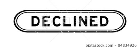 Grunge black declined word rubber seal stamp on... - Stock Illustration ...