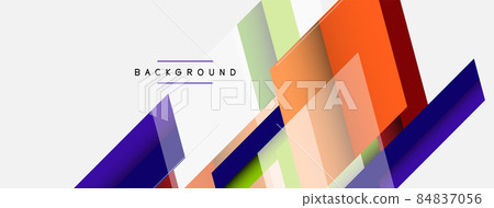 Vector background. Abstract overlapping color...-插圖素材 [84837056] - PIXTA圖庫
