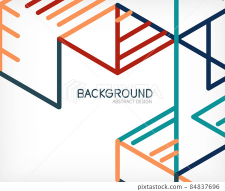 Abstract background. Color lines on white... - Stock Illustration ...
