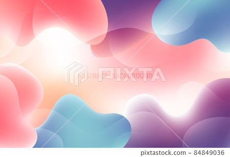 Abstract colorful gradient organic shape... - Stock Illustration ...