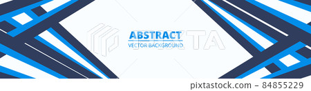 Geometric abstract wide horizontal banner with...-插圖素材 [84855229] - PIXTA圖庫
