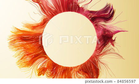Countless curvy threads forming a round frame... - Stock Illustration ...