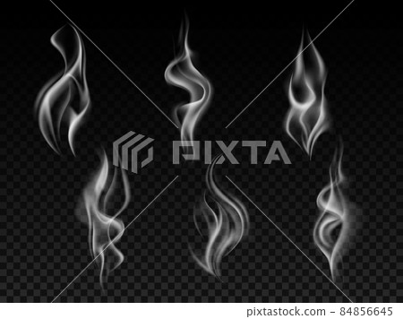 Realistic smoke flows. Kitchen air swirling... - Stock Illustration ...
