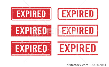 Red grunge expired rubber stamps. Expiration... - Stock Illustration ...