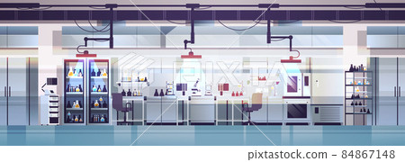 modern lab interior empty no people chemical... - Stock Illustration ...