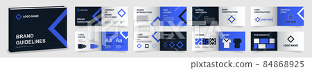 Multi-purpose Brand Guidelines template. Brand... - Stock Illustration ...