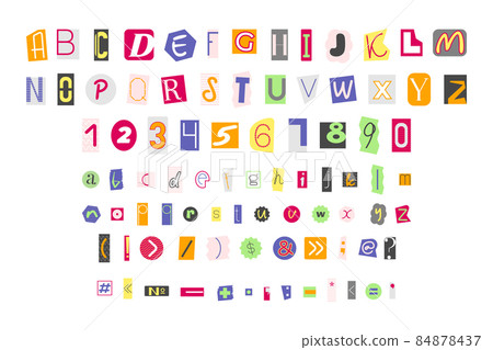 Creative Alphabet and Numbers - Stock Illustration [84878437] - PIXTA