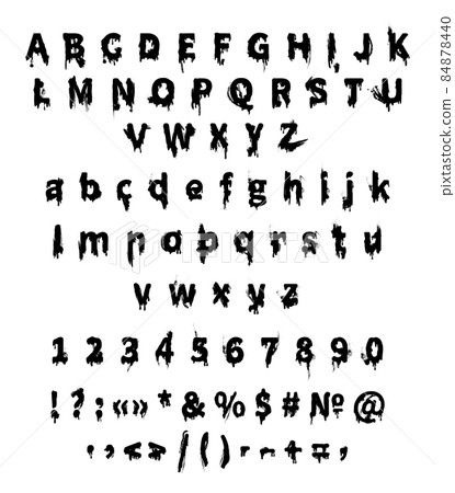 Black Smudged Font - Stock Illustration [84878440] - PIXTA