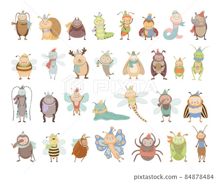 Cute Insect Characters - Stock Illustration [84878484] - PIXTA
