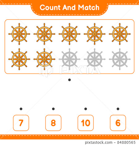 Count and match, count the number of Ship... - Stock Illustration ...