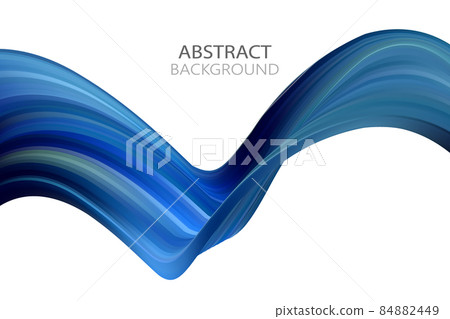 Bright blue background in flowing vector line... - Stock Illustration ...